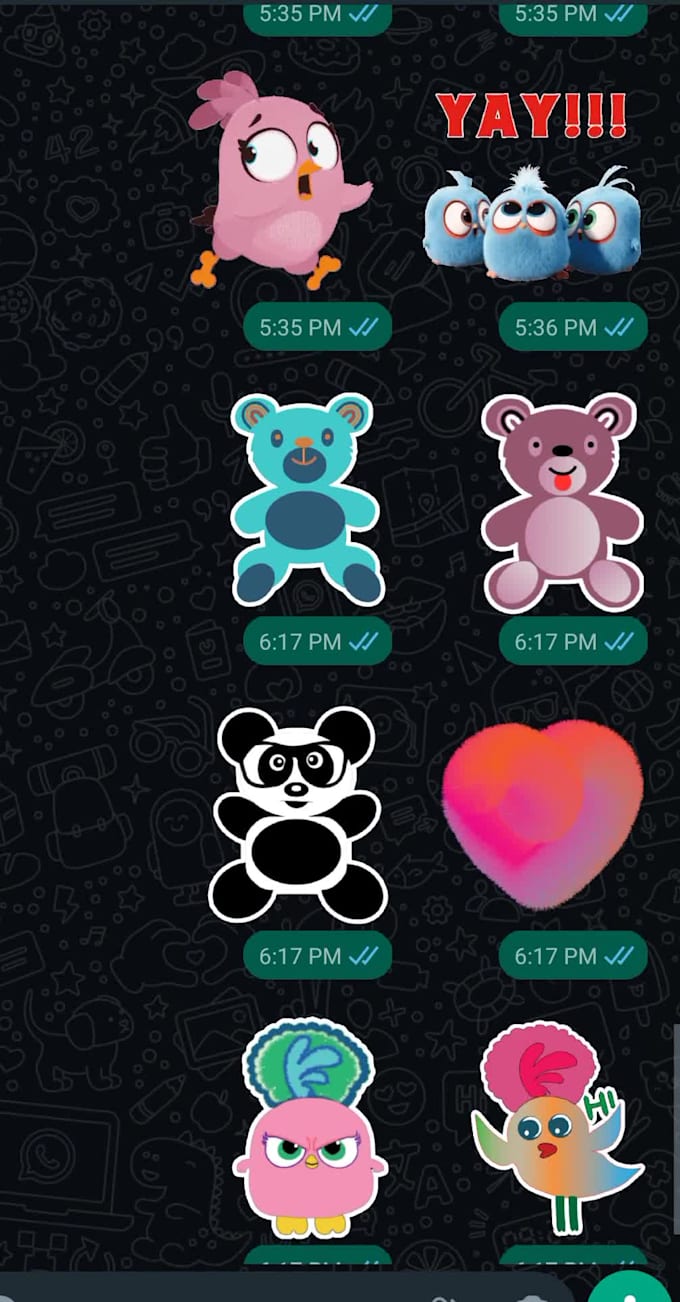 Design amazing whatsapp stickers by Innovator_hala | Fiverr