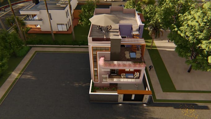 Create house plan with 3d realistic renders and animation by Ashokyv ...