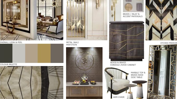 Create splendid mood boards and style boards , color options by ...