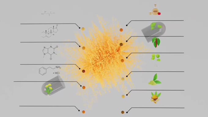 3d supplement animation, 3d water simulation for food and drinks by ...