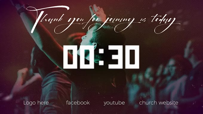 Create church countdown timer video for service streaming by Gpified ...