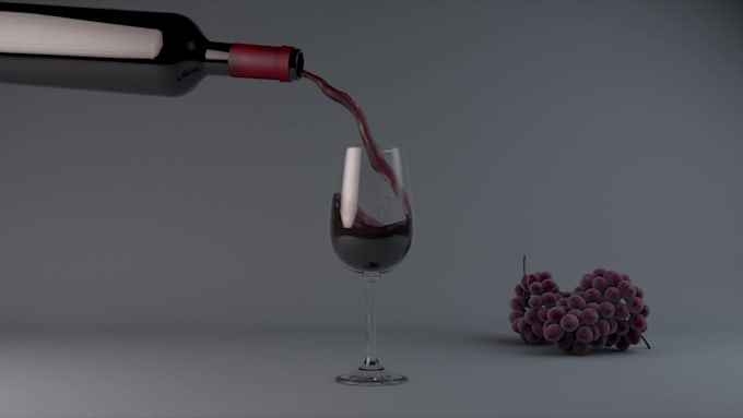 Create a 3d wine animation 3d beverage animation 3d bottle design 3d ...