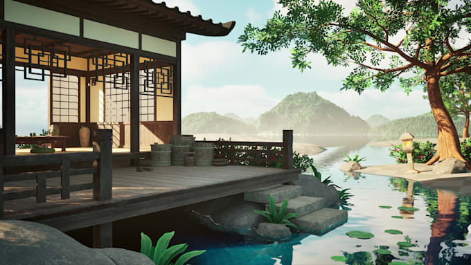 Create realistic 3d environment design game art unreal engine game environment by Donnarika | Fiverr