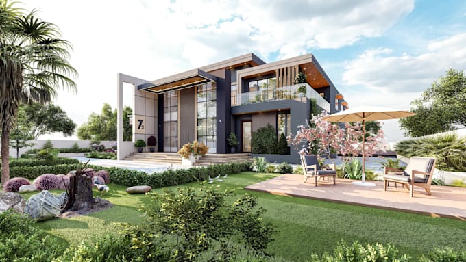 Create photorealistic 3d architectural rendering by Muhammadfaha868 | Fiverr