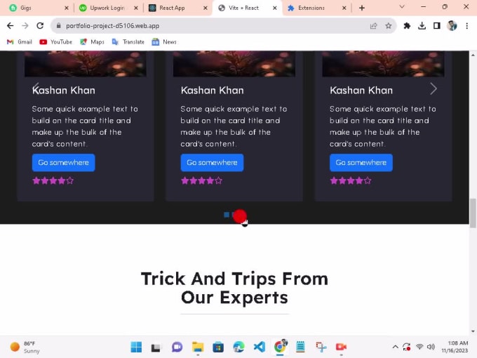 Be Your Frontend Developer With Html Css Javscript React Js And Bootstrap 5 By Kashan0101