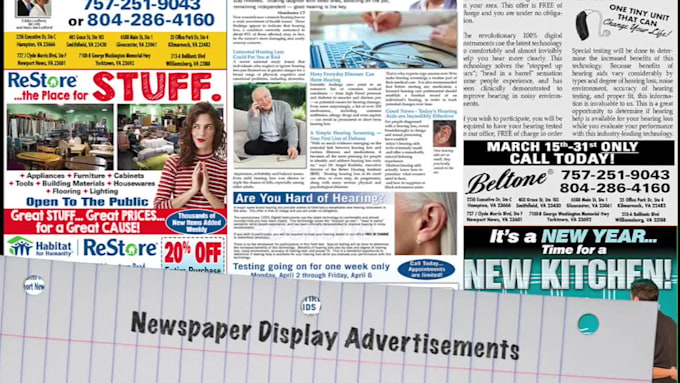 Design newspaper display ads by Albatrossgfx | Fiverr