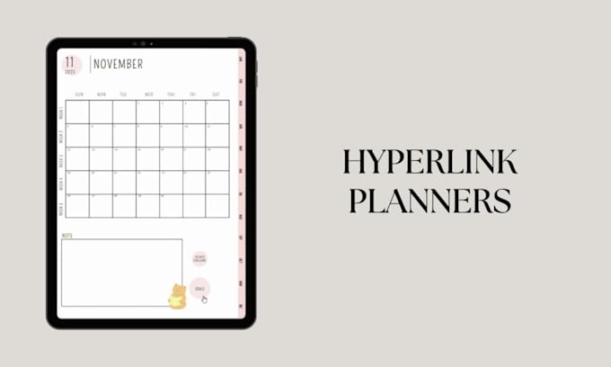 Professional hyperlinked digital planner create by Sarah_hn | Fiverr