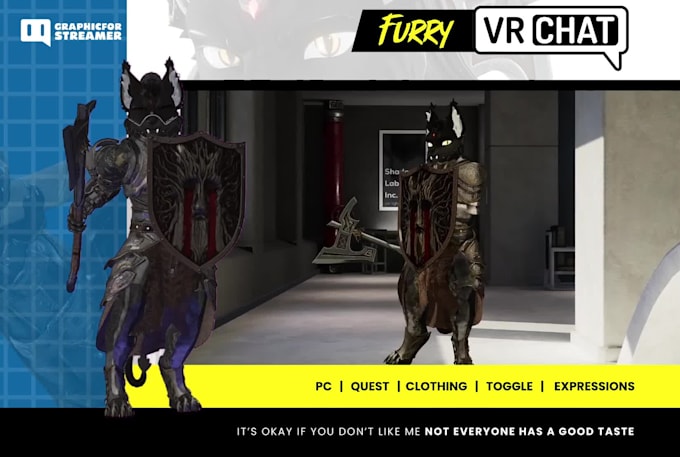 Make custom vr chat furry avatar, vr character or 3d vtuber for vrchat ...