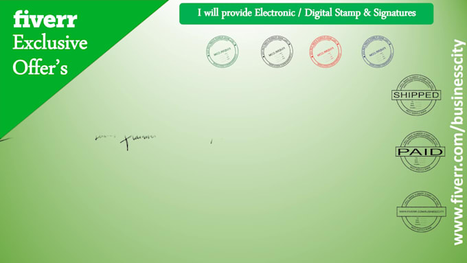 Design electronic and digital stamp or seal with signatures by ...
