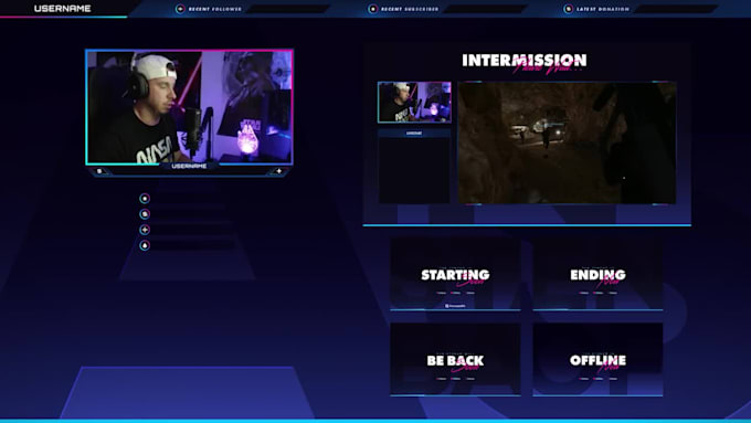 Animated twitch interfaces for your broadcasts by Designdwp | Fiverr