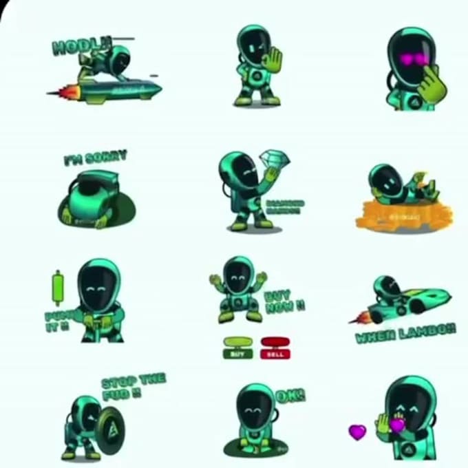 Design telegram animated sticker, chat sticker, animated gif for crypto ...