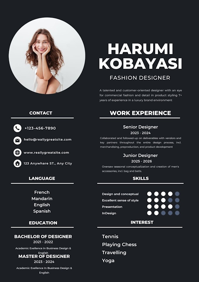 Create your cv as you want by Ckchabhi09 | Fiverr
