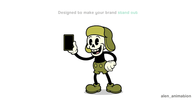 Create 2d rubber hose animation in vintage cartoon style by Alen ...