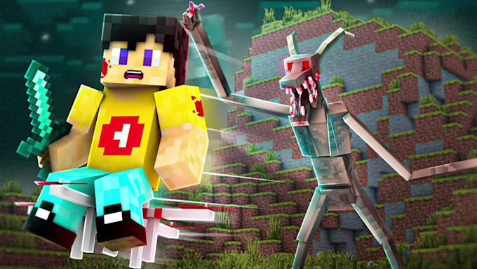 Design professional minecraft youtube thumbnails by Flexproyt | Fiverr