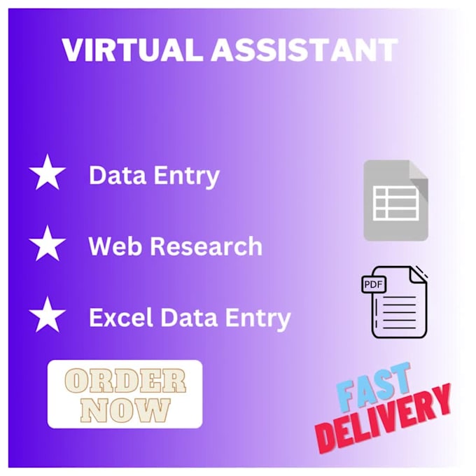 Do fast data entry and admin support work by Abdullahalasif8 | Fiverr