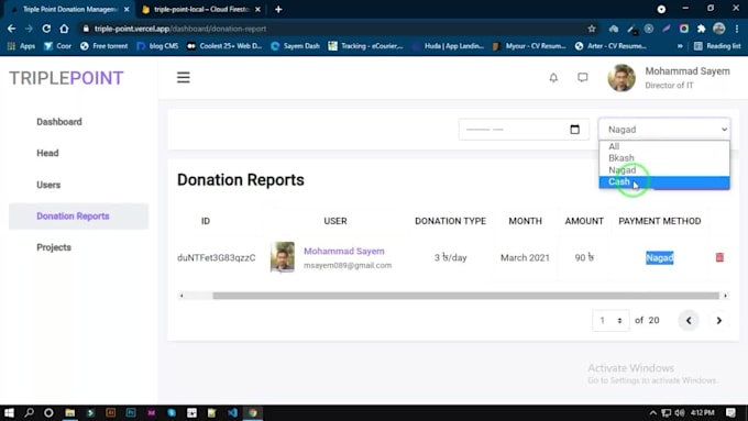 Build admin panel, dashboard, web app with nodejs, reactjs, mern stack ...