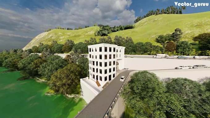 Design and render house interior and exterior model, 3d rendering ...