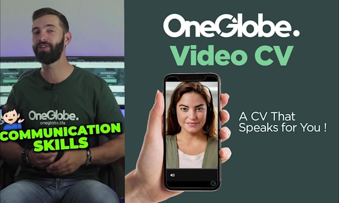Create your oneglobe video cv that you can share in any job application by Oneglobelife | Fiverr