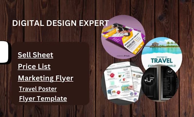Design sell sheet, price list, marketing flyer, travel poster, flyer ...