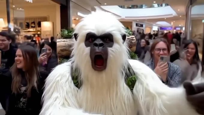 Create realistic yeti, a viral ai yeti vlog bigfootwith a sarcastic ...
