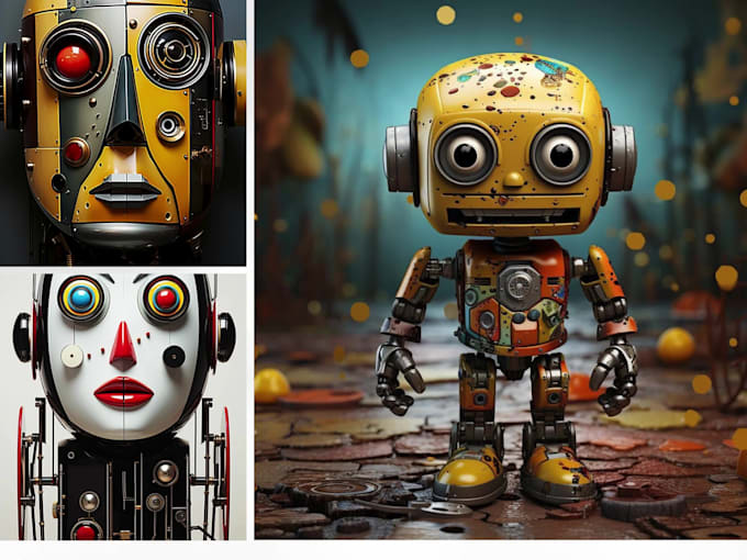 Create cool, funky robot images for wall art by Usa_designer_4u | Fiverr