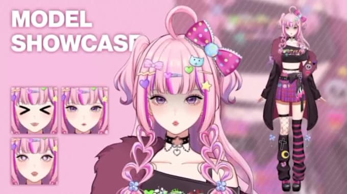Design und rigging live2d vtuber-modell, 2d vtuber-auftragsmodell ...