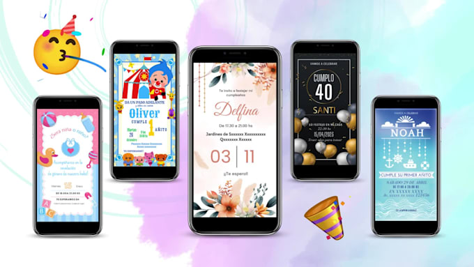 Create digital invitations, baby showers, party cards, and birthday ...