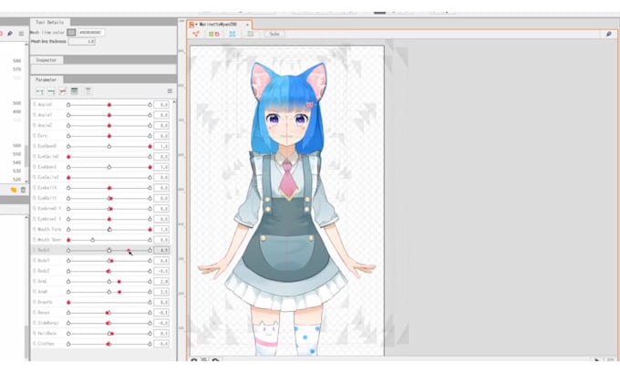 Do 2d vtuber model, live2d model, rig vtuber model by Frednuno | Fiverr