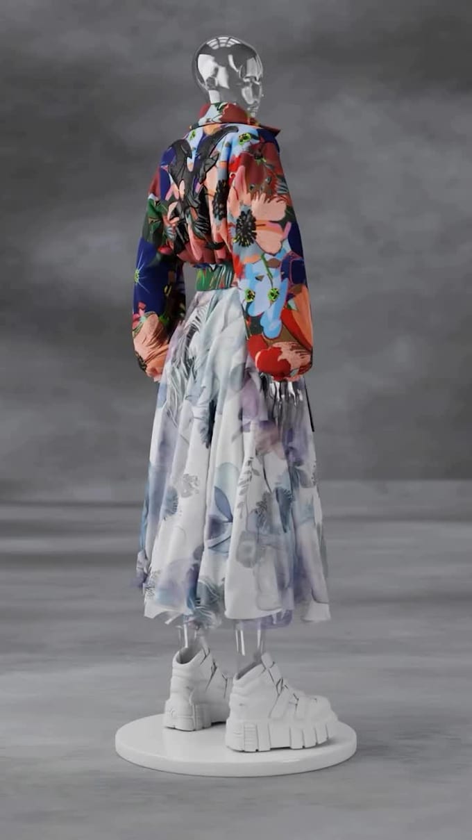 Create 3d fashion animation, 3d cloth, 3d cloth simulation, 3d garment ...