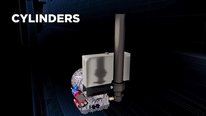 Do 3d industrial machine animation robotic arms hydraulic system cad ...