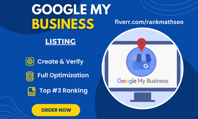 Optimize google business profile for local seo gmb ranking by Rankmathseo | Fiverr