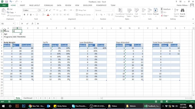 Design excel spreadsheet template and interactive dashboards by Mohsinnisar1992 | Fiverr