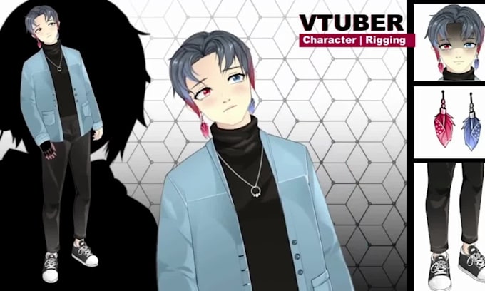 Create and rig custom 2d vtuber model streaming avatar pngtuber live2d vtuber by Pope_ignatius ...