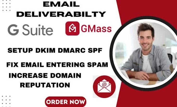 Setup dmarc,dkim,spf and improve the deliverability of your email by Andyrichie995 | Fiverr