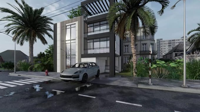 Create exterior visualizations for residential buildings by Eyob_dagne | Fiverr