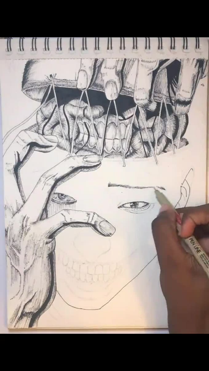 Do portrait drawings in pencil or pen or draw manga panels you choose ...