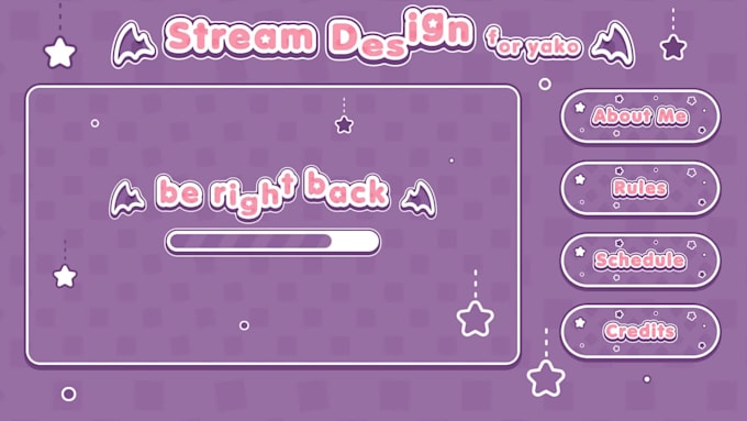 Design your vtuber overlays, screens, panels, alerts by Numiieo | Fiverr