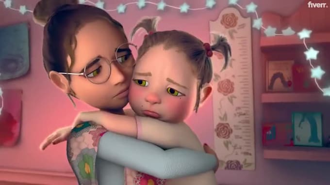 Design a 2d 3d adobe character puppet cartoon animation character ...