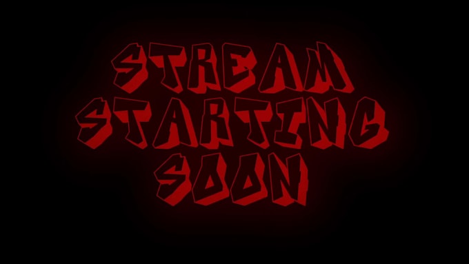 Make a stream starting soon animated text by Rileyhayden | Fiverr