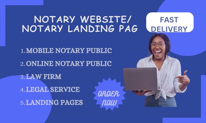 Build professional notary website, landing page, lawfirm website by ...