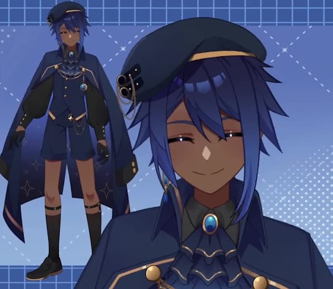 Rig live2d vtuber model, 2d vtuber design, rig vtuber anime character ...