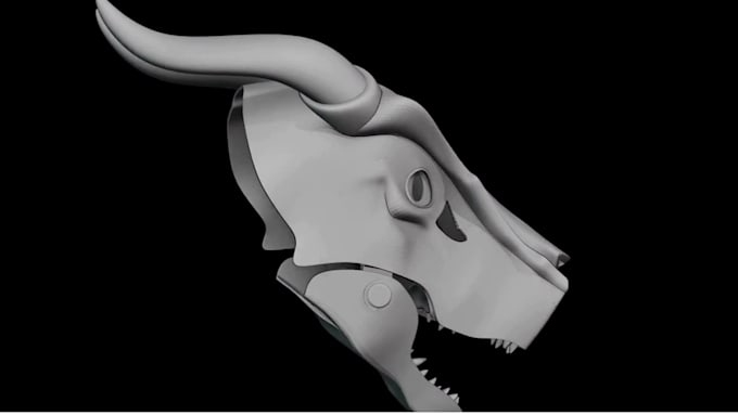 Create a printable 3d toony headbase, head pattern for furry fursuit ...