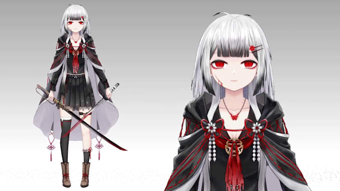 Design best anime vtuber model avatar, animated live2d anime model for ...