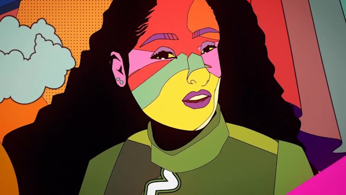 Do 2d trippy animated music video, psychedelic visual lyrics video ...