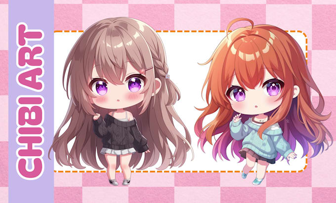 Draw chibi art character, anime, vtuber, chibi emote for you by Nanami ...