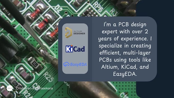 Design a custom pcb using altium, kicad, and easyeda by Dilshayan_ama | Fiverr