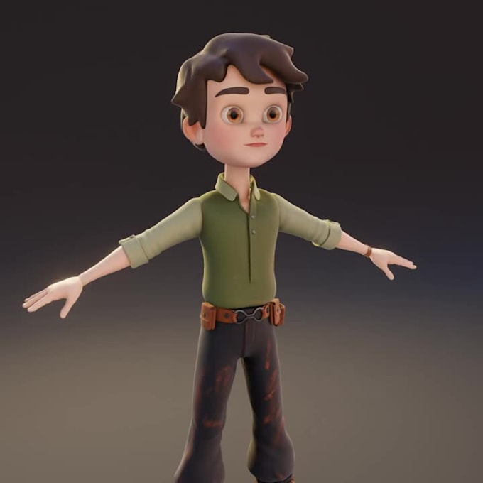 3d game character modeling, cute character for animation, cartoon ...