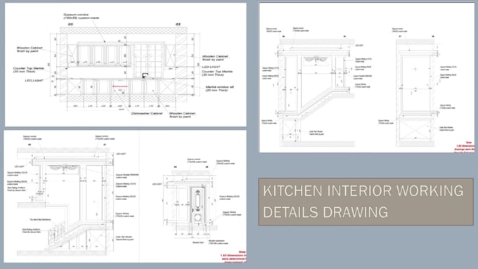 Designed your kitchen with interior working drawing by U_9a7fa4c47d1c ...