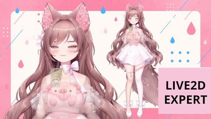 Design pro live2d vtuber model and add rigging to the model by Progaster2d | Fiverr