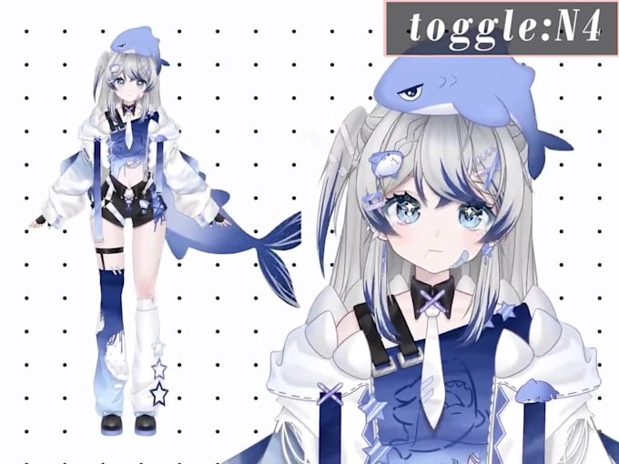 Create live 2d rigging, vtuber model, live 2d vtuber model, vtuber ...